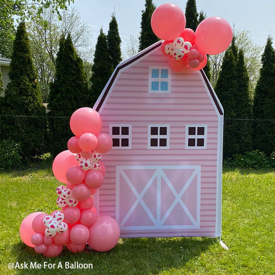 5.3x8ft Barn Backdrop Stand | Farm Themed Birthday Party Decoration Pr ...