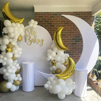 6.5ft Portable Crescent Moon Shape Stand for Baby Showers & Birthday ...