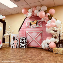 7x7ft Barn Backdrop Stand | Birthday Party Decoration Prop – ubackdrop