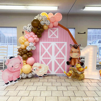 7x7ft Barn Backdrop Stand | Birthday Party Decoration Prop – ubackdrop