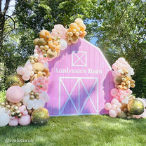 7x7ft Barn Backdrop Stand | Birthday Party Decoration Prop – ubackdrop