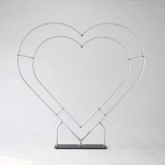 8ft Double Layer Heart Shape Backdrop Stand for Balloon Decor and ...