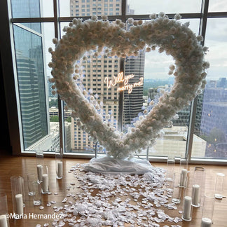 8ft Party & Hoop Balloon Double Layer Heart Shape Loop Flower Arch Pho ...