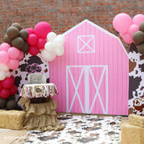 7x7ft Barn Shape Backdrop Stand for Farm Birthday Party Photos – ubackdrop