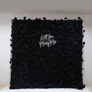 Black Rose Flower Wall Backdrop for Birthday Party Decorations – ubackdrop