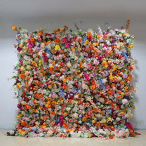 Colorful Artificial Wedding Flower Wall Backdrop – ubackdrop