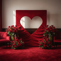 6x6.8ft Cutout Heart Backdrop Stand for Wedding Parties & Romantic ...