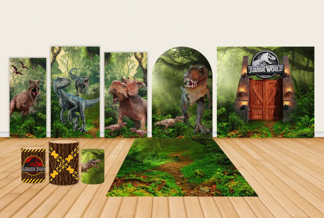 Dinosaur Theme Birthday Party Backdrop Wall Cover – ubackdrop