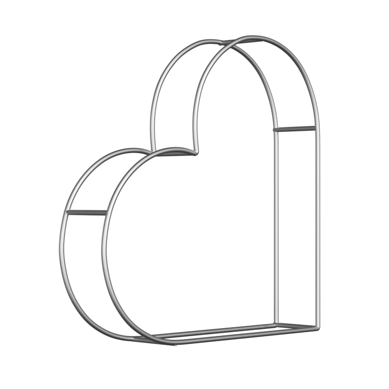 3D 8x8ft Double Layer Side Laying Heart for Party Decor Backdrop Stand ...