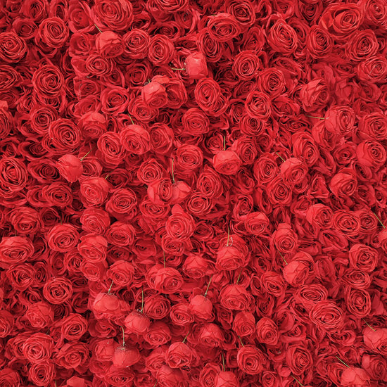 Full Red Roses Fabric Flower Wall For Wedding Arrangement Romantic Atm ...