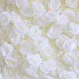Full White Roses Fabric Artificial Flower Wall – ubackdrop
