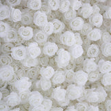 Full White Roses Fabric Artificial Flower Wall – ubackdrop