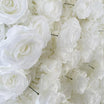 Full White Roses Fabric Artificial Flower Wall – ubackdrop