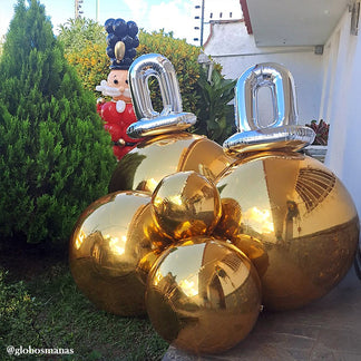 Golden Color Inflatable Mirror Ball Reusable Big Bubble Balloon – ubackdrop