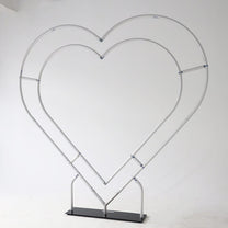8ft Party & Hoop Balloon Double Layer Heart Shape Loop Flower Arch Pho ...