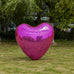 Hot Pink Shiny Hearts Inflatable Mirror Ball Reusable Big Bubble Ballo ...