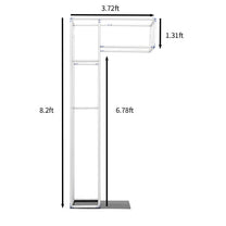 3.7x8.2ft Inverted L-Shaped Stand with Heavy-Duty Base Plate – ubackdrop