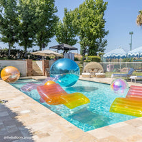 Light Blue Inflatable Mirror Ball Reusable Big Bubble Balloon – ubackdrop