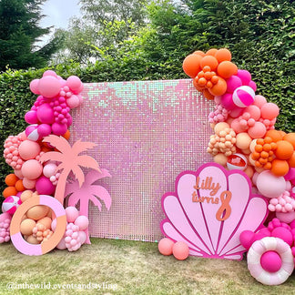 Matte Pink Shimmer Wall Panels, Easy Setup Party Decorations – ubackdrop