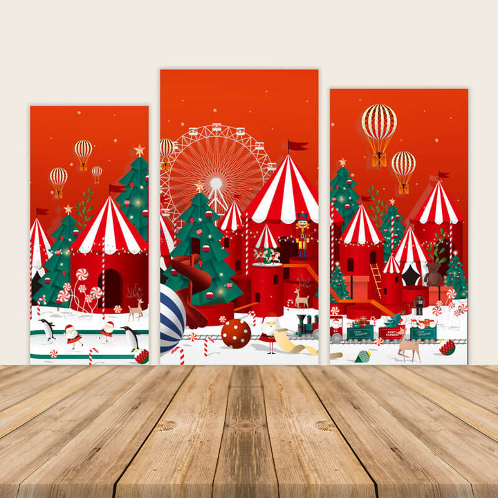 Merry Christmas Backdrops with shiny, Santa Claus for Photography ...