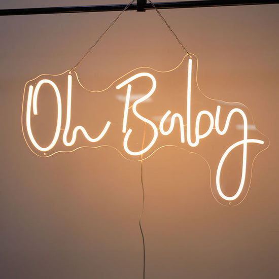 Oh Baby LED Neon Sign Resuable Party Decoration Backdrop – ubackdrop