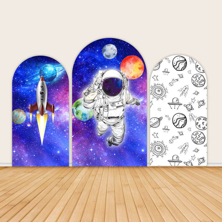 Outer Space Astronaut Chiara Arch Backdrop – ubackdrop