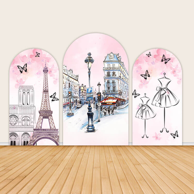 Paris Theme Birthday Party Arch Backdrop Cover – ubackdrop