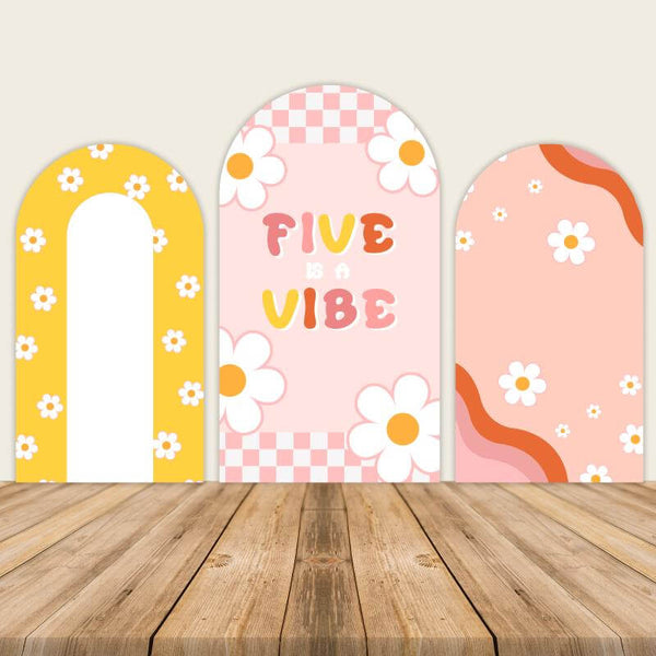 Pink Flower Baby Shower Birthday Arch Backdrop Cover – ubackdrop