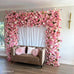 Pink Fabric Artificial Flower Wall Arch – ubackdrop