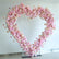 Pink Rose Heart Shaped Flower Wall Wedding Decoration – ubackdrop