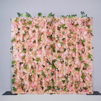 Pink Roses Flower Wall Backdrop – ubackdrop