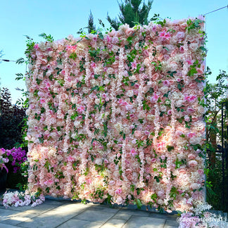 Pink Roses Flower Wall Backdrop – ubackdrop