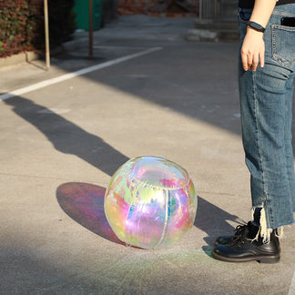 Rainbow Color Inflatable Mirror Ball Reusable Big Bubble Balloon ...