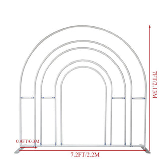 7x7ft Hollow Rainbow Arch Backdrop Prop for Birthday and Party Photo ...