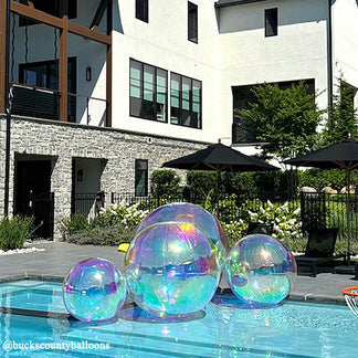 Rainbow Color Inflatable Mirror Ball Reusable Big Bubble Balloon ...