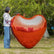 Red Shiny Hearts Inflatable Mirror Ball Reusable Big Bubble Balloon ...