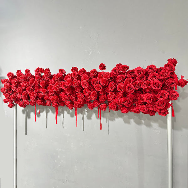 Red Rose Hanging Flower Runner Wedding Backdrop Decor – ubackdrop