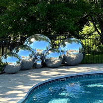 Silver Inflatable Mirror Ball Reusable Big Bubble Balloon – ubackdrop