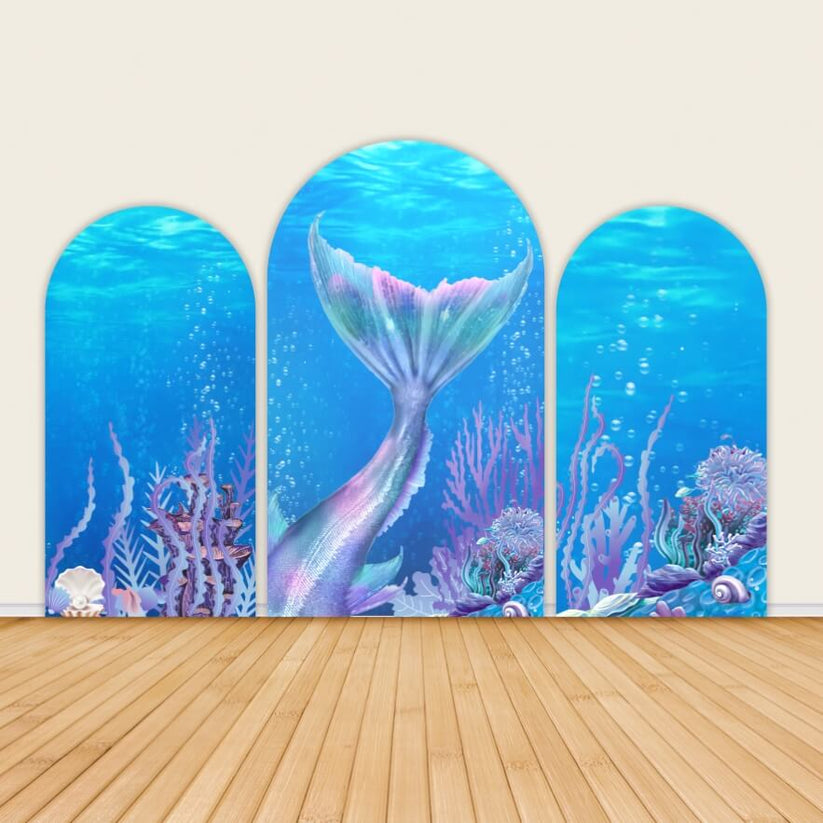 Undersea Mermaid Chiara Arch Cover Backdrop for Birthday Party Decorat ...