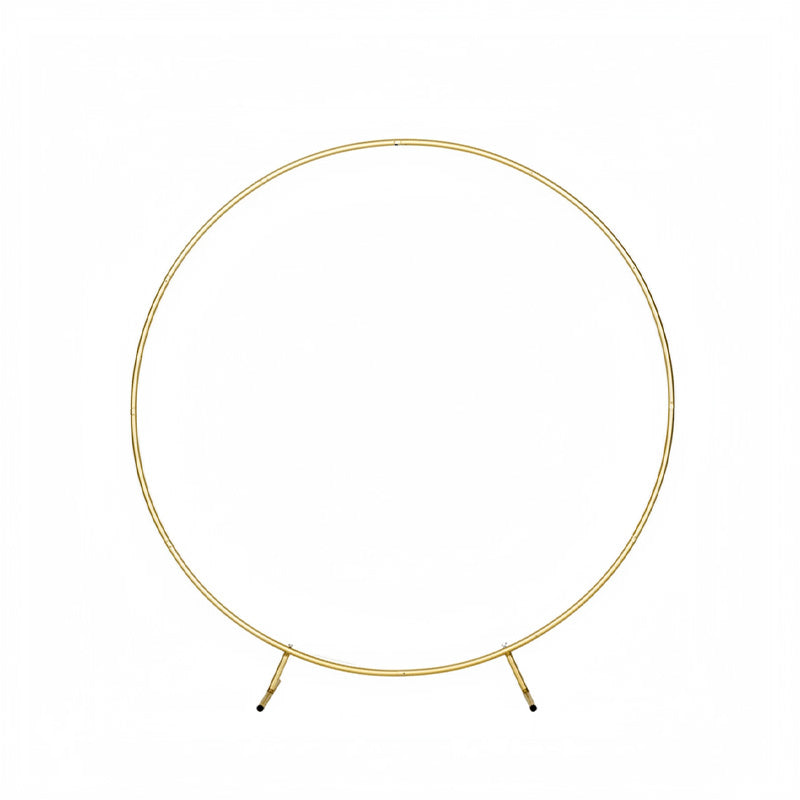 6.5ft Round Gold Arch Stand for Weddings and Photo Booth Backdrops ...