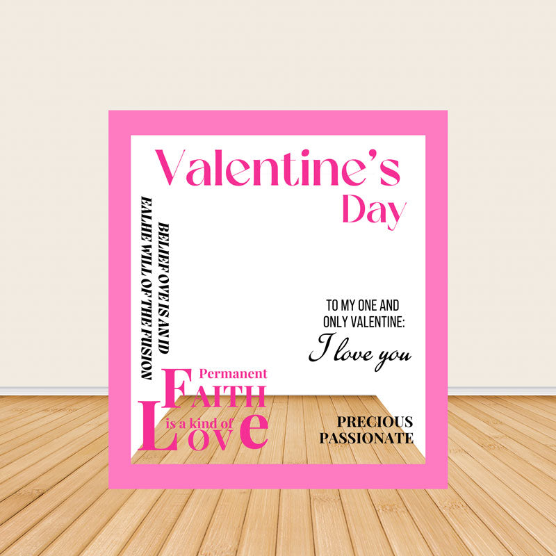 6.5x7.5ft Hot Pink Valentine Photo Booth Party Photo Box – ubackdrop