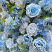 Blue Roses Fabric Artificial Arch Flower Wall – ubackdrop