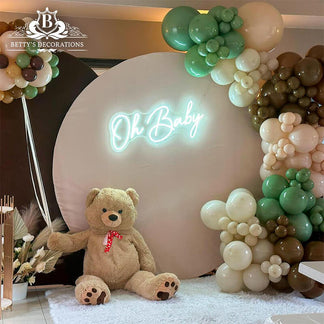 Custom White Round Fabric Backdrop Pure Color – ubackdrop