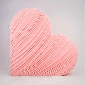 3D 8x8ft Double Layer Side Laying Heart for Party Decor Backdrop Stand ...