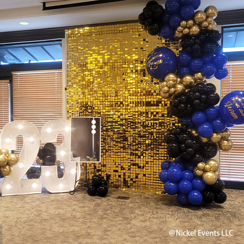 Gold Shimmer Wall Panels – Easy Setup Wedding/Event/Theme Party Decora ...