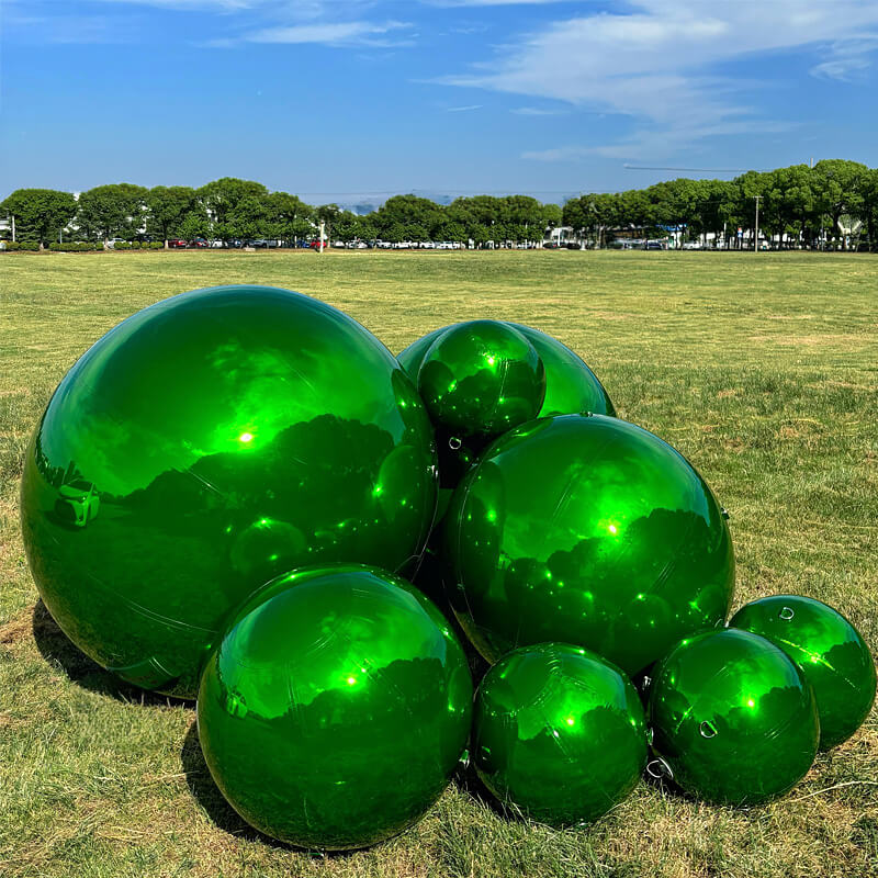 Green Inflatable Mirror Ball Reusable Big Bubble Balloon – ubackdrop