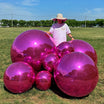 Hot Pink Inflatable Mirror Ball Reusable Big Bubble Balloon – ubackdrop