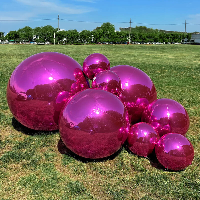 Hot Pink Inflatable Mirror Ball Reusable Big Bubble Balloon – ubackdrop
