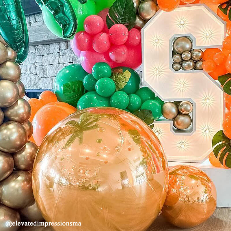 Orange Inflatable Mirror Ball Reusable Big Bubble Balloon – ubackdrop