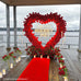 8ft Romantic Atmosphere Heart Shaped Red Rose Flower Wall Wedding Deco ...